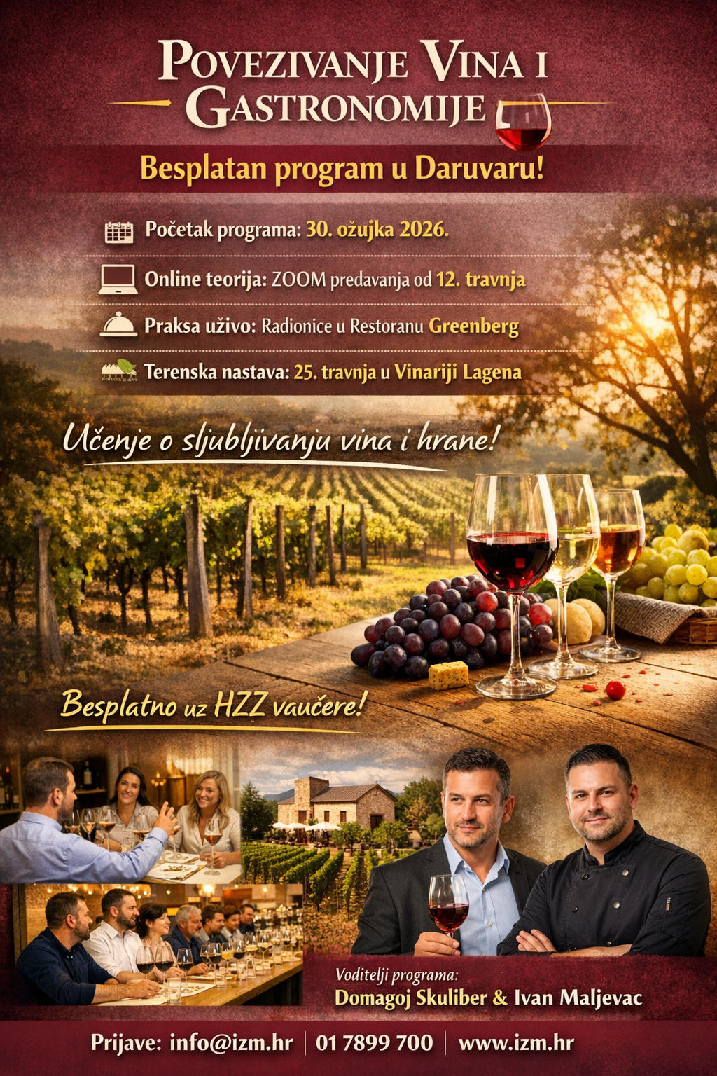 Povezivanje vina i gastronomije: u Daruvaru počinje besplatan program ...
